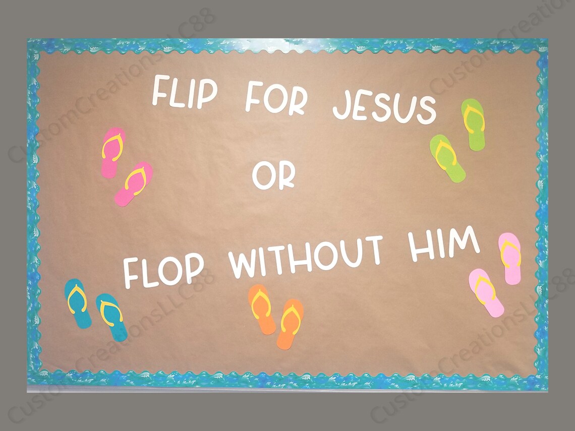 Bright Summer Flip Flop Bulletin Board Kit / VBS/ New School Year/ Flip ...