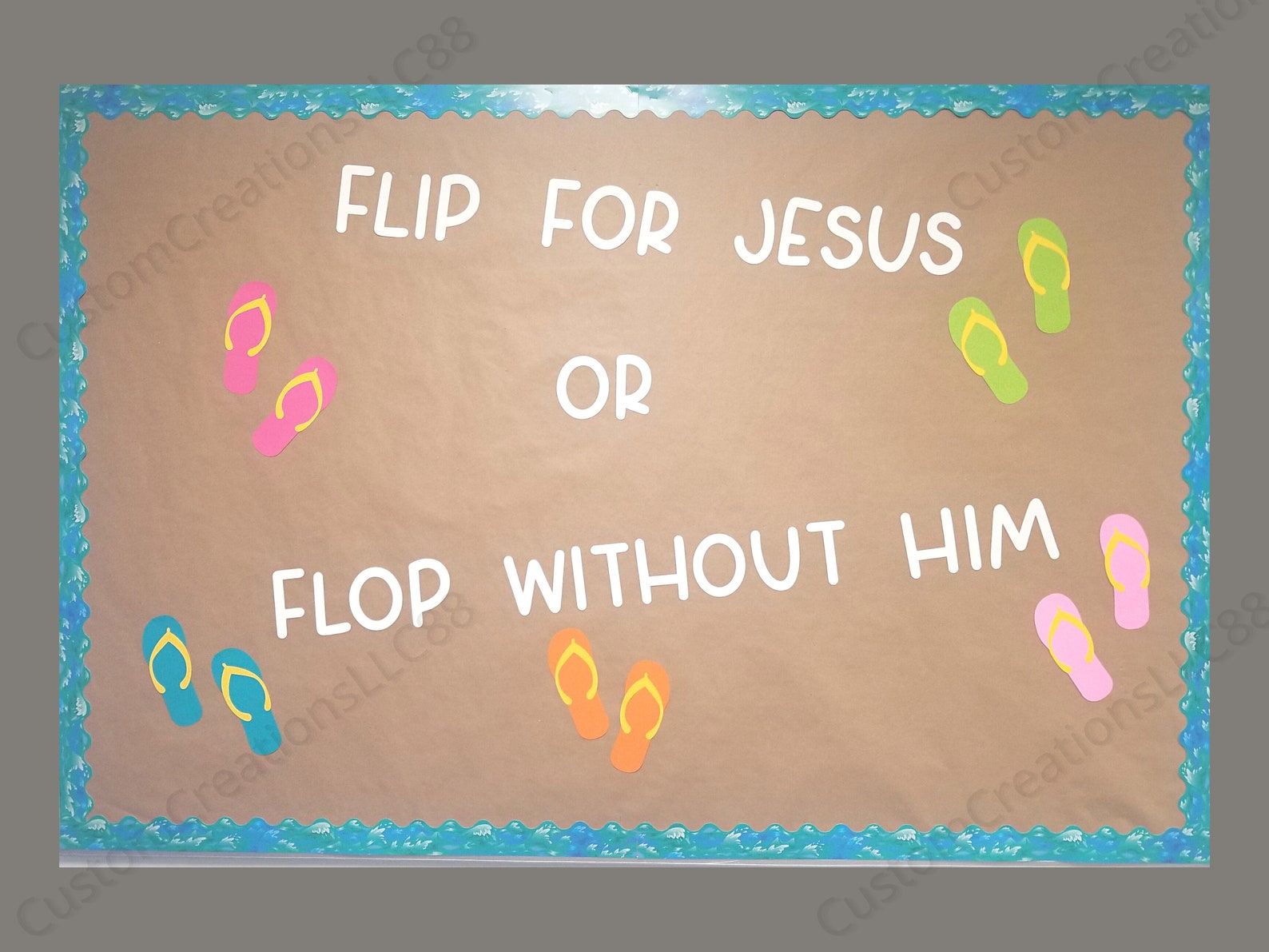 Bright Summer Flip Flop Bulletin Board Kit / VBS/ New School Year/ Flip ...