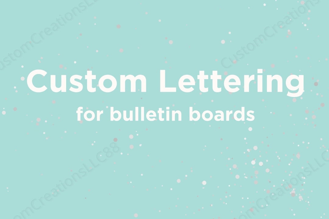 Custom Lettering Bulletin Board Kit / Cardstock Light Pastel Colors ...