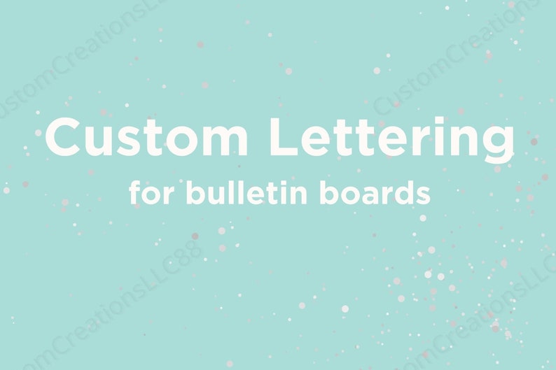 Custom Lettering Bulletin Board Kit / Cardstock Light Pastel Colors ...