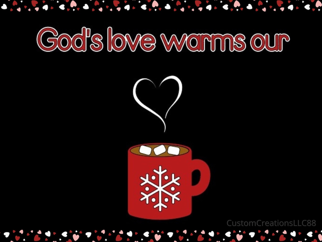 God's Love Warms Our Heart Bulletin Board Kit /valentine's Day/winter ...