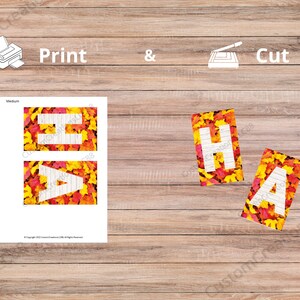 Happy Fall Printable Banner / Seasonal Autumn Leaves / Full Room Door ...