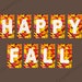 Happy Fall Printable Banner / Seasonal Autumn Leaves / Full Room Door ...