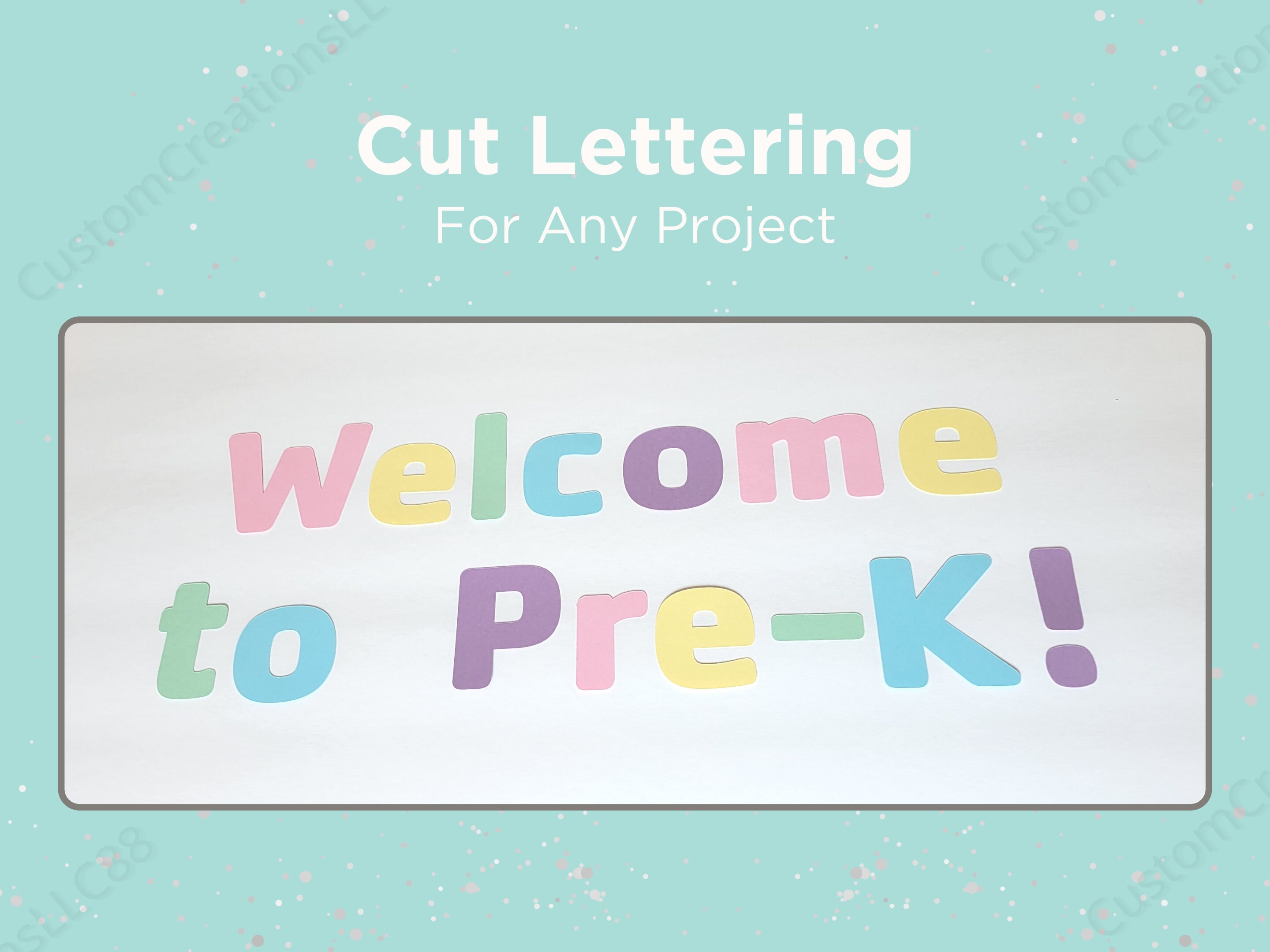 Custom Lettering Bulletin Board Kit / Cardstock Light Pastel Colors ...