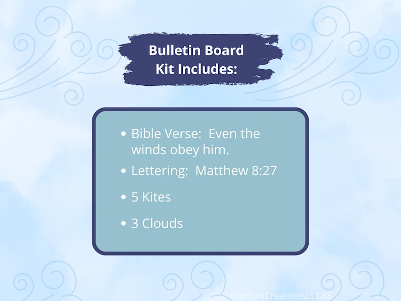 Even the Winds Obey Him Bulletin Board Kit/spring Bright Kites Clouds ...