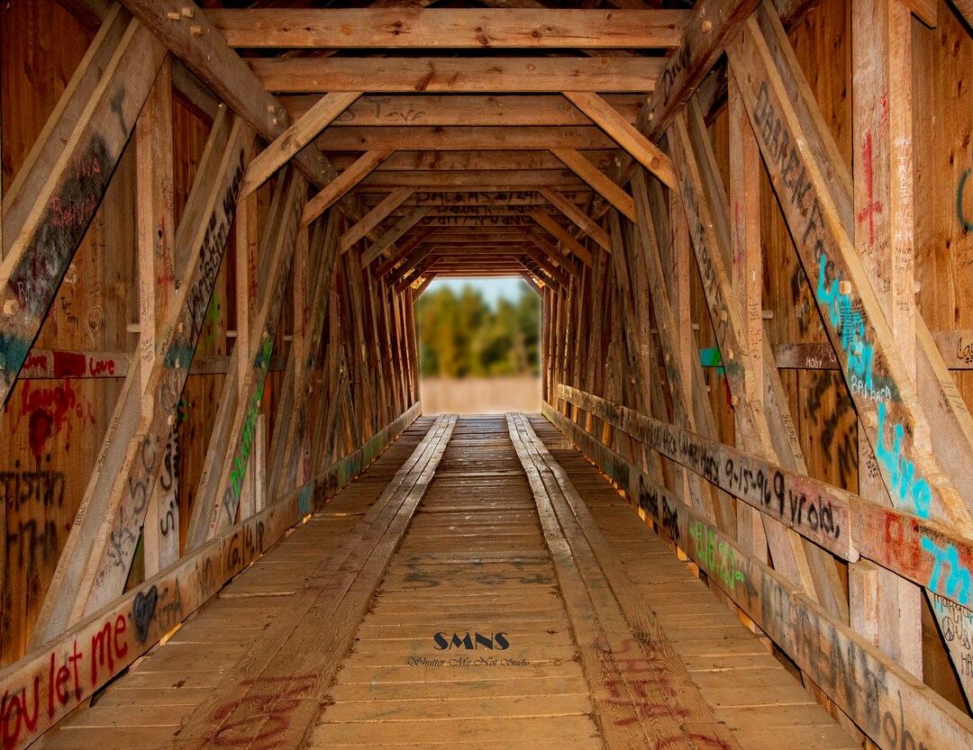 2 Covered Bridge Digital Downloads Digital Backgrounds Digital Prints ...