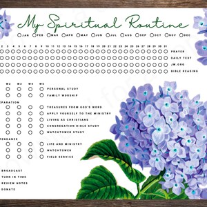 JW Spiritual Routine Activity Tracker | Floral 2 Package Designs ...