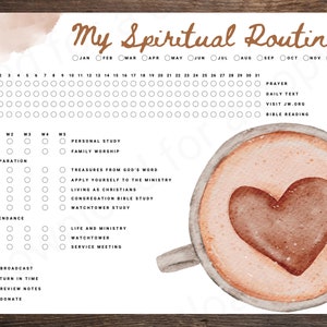 JW Spiritual Routine Activity Tracker | Coffee & Jehovah Designs ...