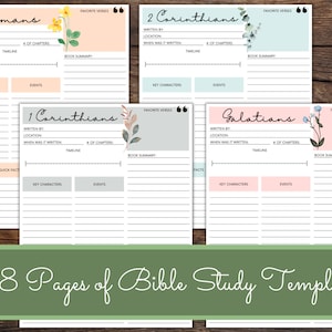 JW Bible Study Note Taking Templates | Hyperlinked Study Notes ...