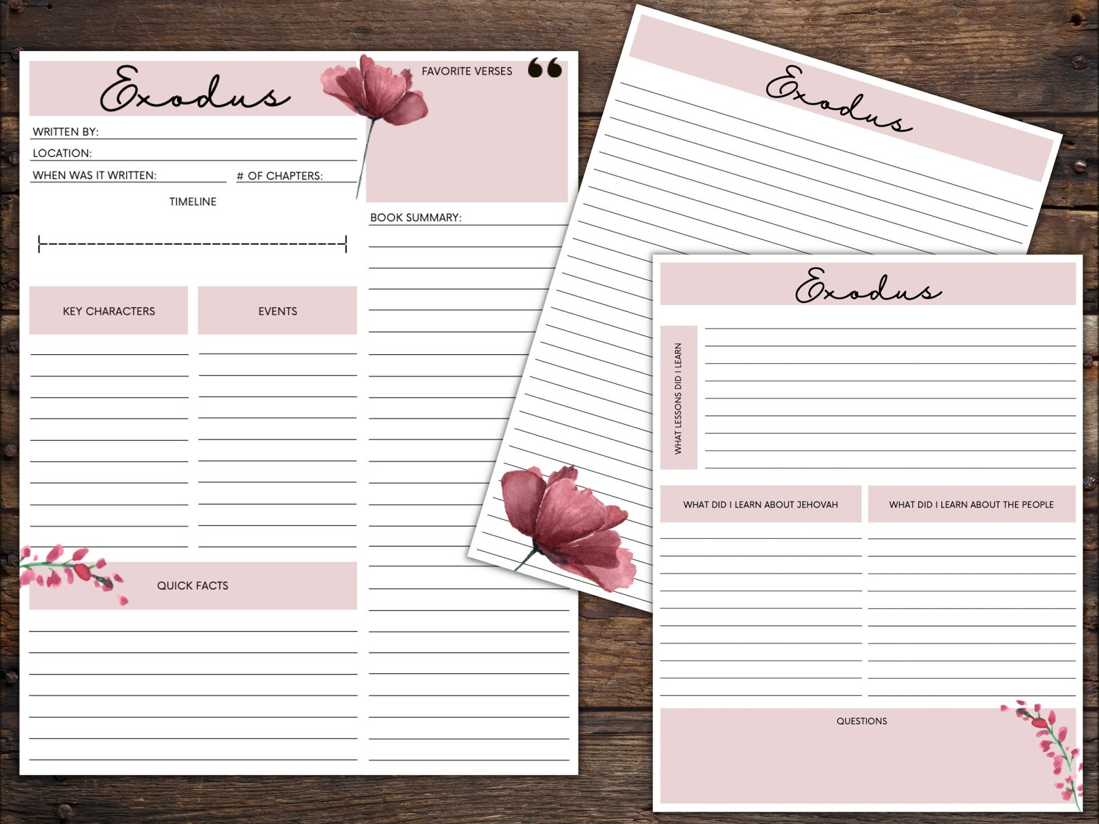 JW Bible Study Note Taking Templates | Hyperlinked Study Notes ...