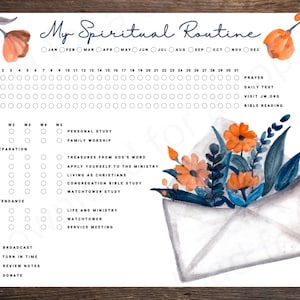 JW Spiritual Routine Activity Tracker | Writing & Other Designs ...