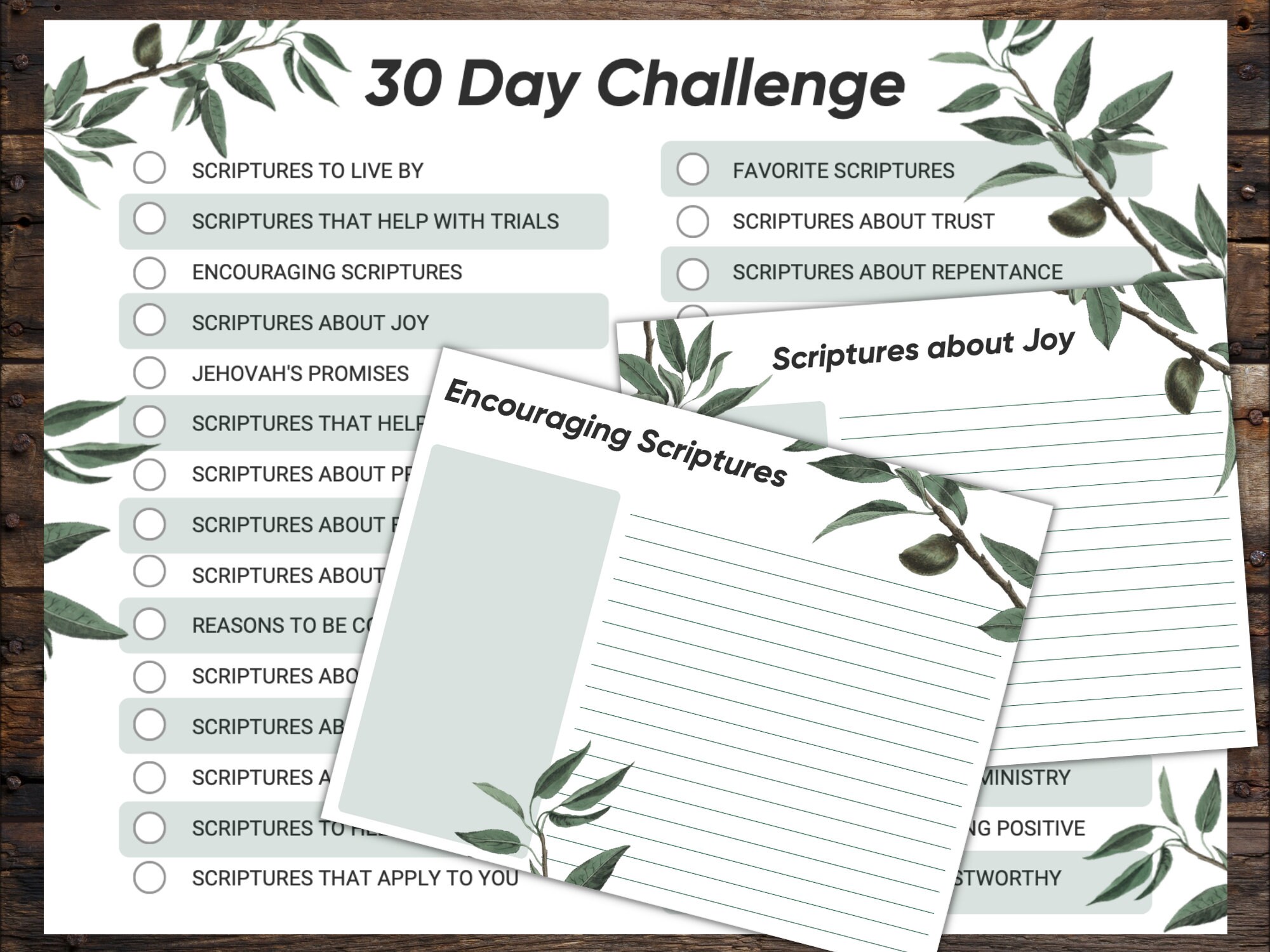 JW Personal Study Topics 30 & 15 Day Challenges Spiritual - Etsy