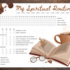 JW Spiritual Routine Activity Tracker | Coffee & Jehovah Designs ...