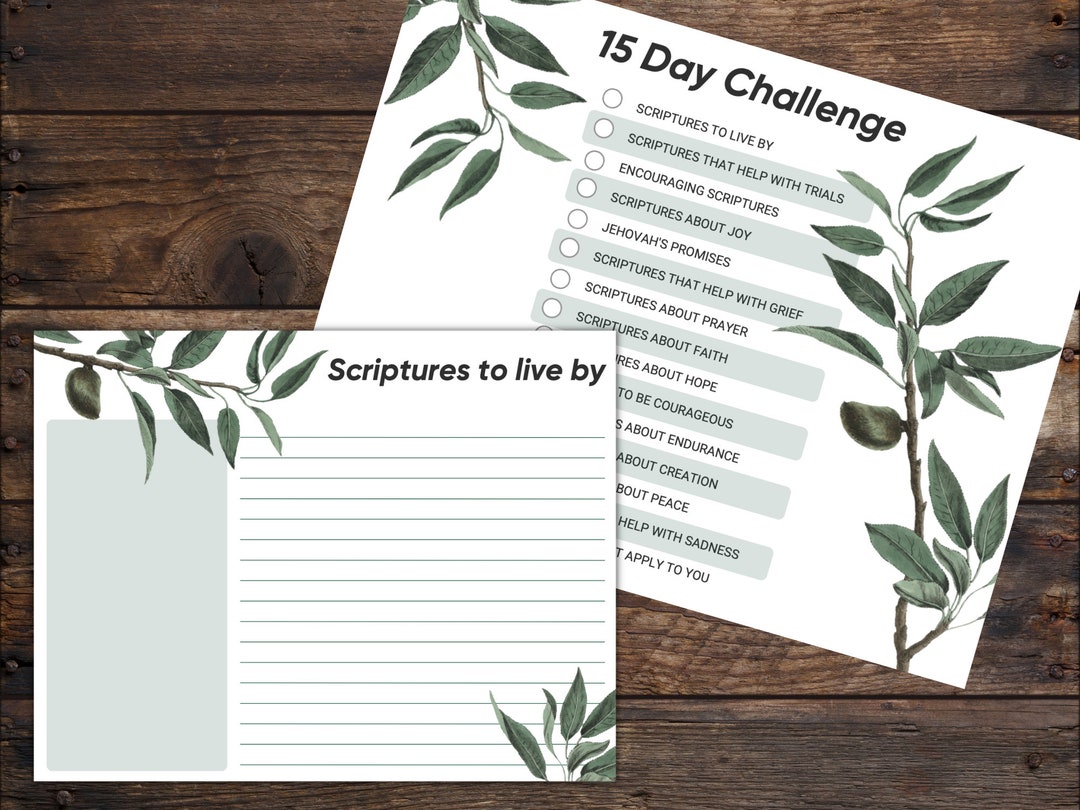 JW Personal Study Topics | 30 & 15 Day Challenges | Spiritual ...