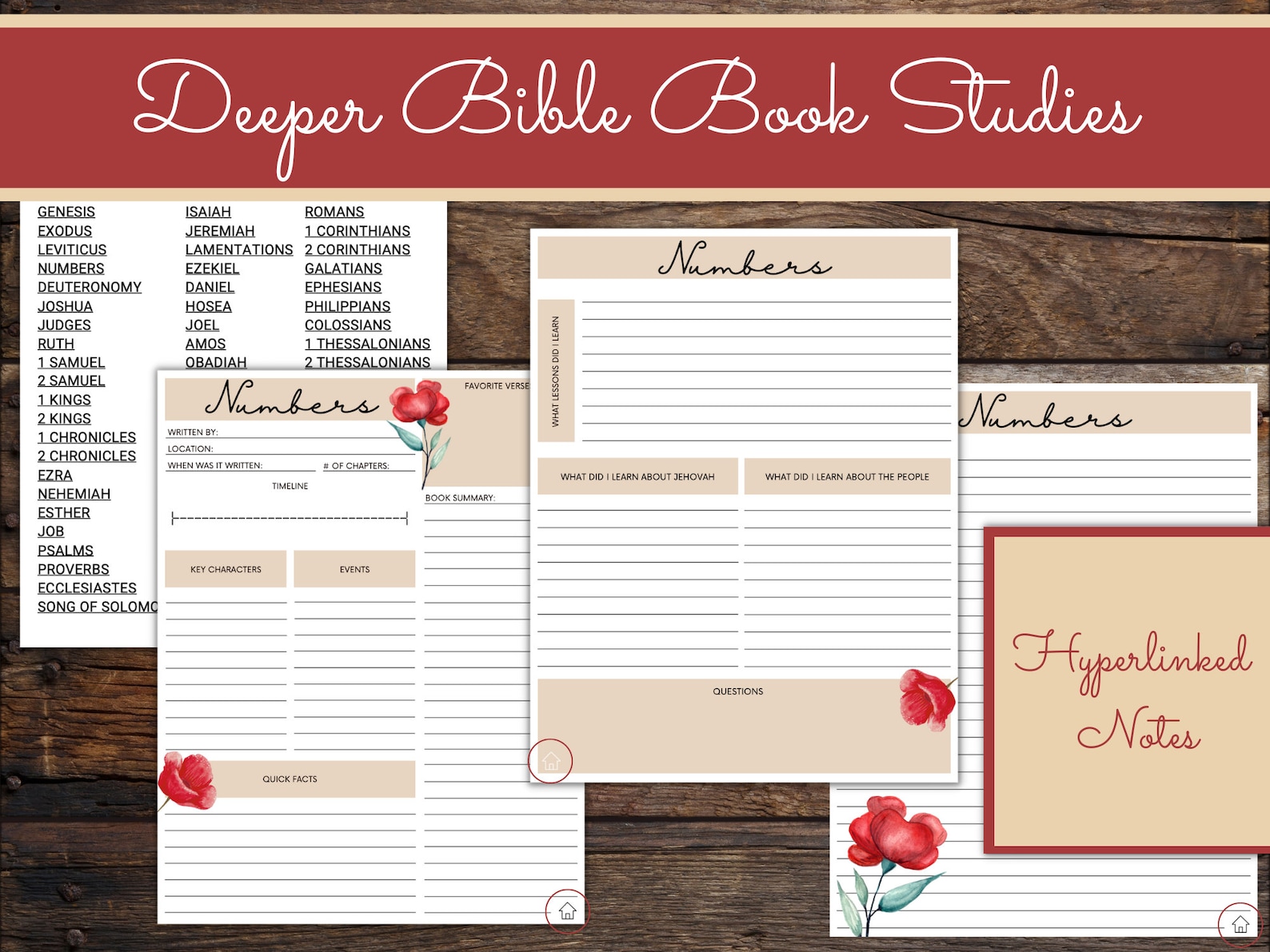 JW Bible Study Note Taking Templates Hyperlinked Study Notes - Etsy