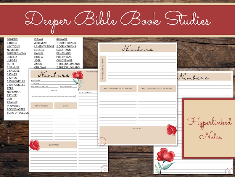 JW Bible Study Note Taking Templates Hyperlinked Study Notes - Etsy