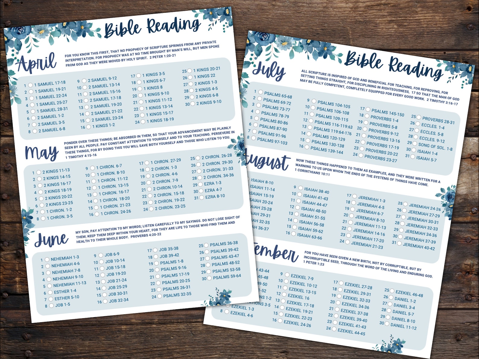 JW One Year Bible Reading Schedule Multiple Versions New Service Year ...