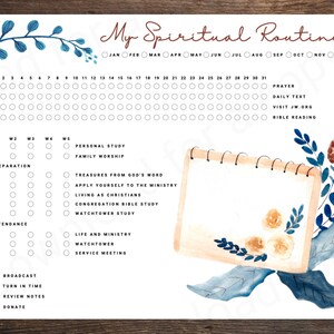 JW Spiritual Routine Activity Tracker | Writing & Other Designs ...