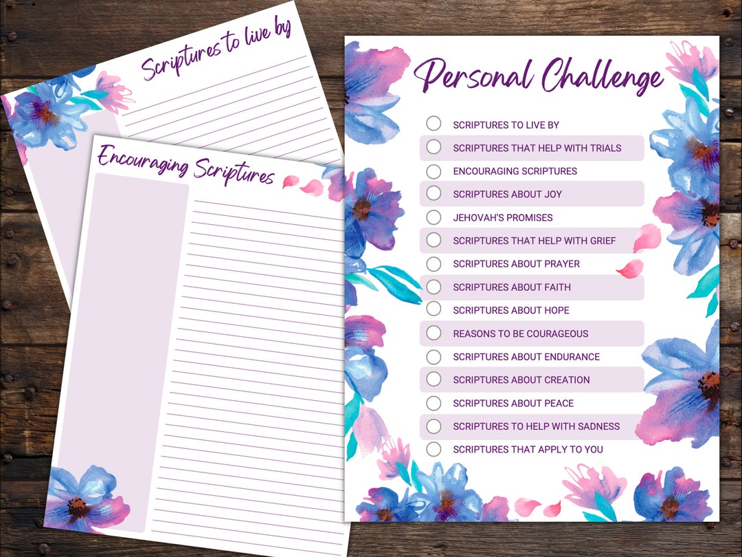 JW Personal Study Topics | 30 & 15 Day Challenges | Spiritual ...