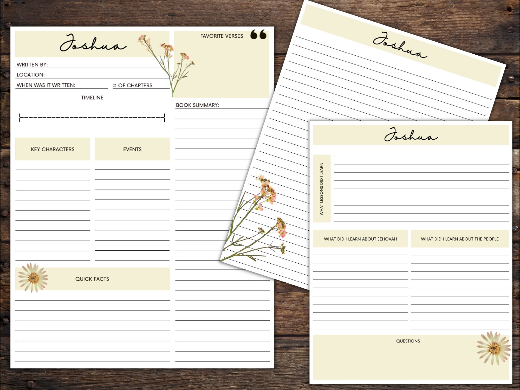 JW Bible Study Note Taking Templates | Hyperlinked Study Notes ...