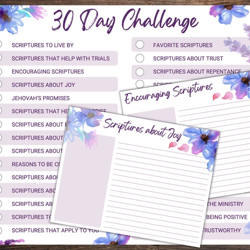 JW Personal Study Topics 30 & 15 Day Challenges Spiritual - Etsy