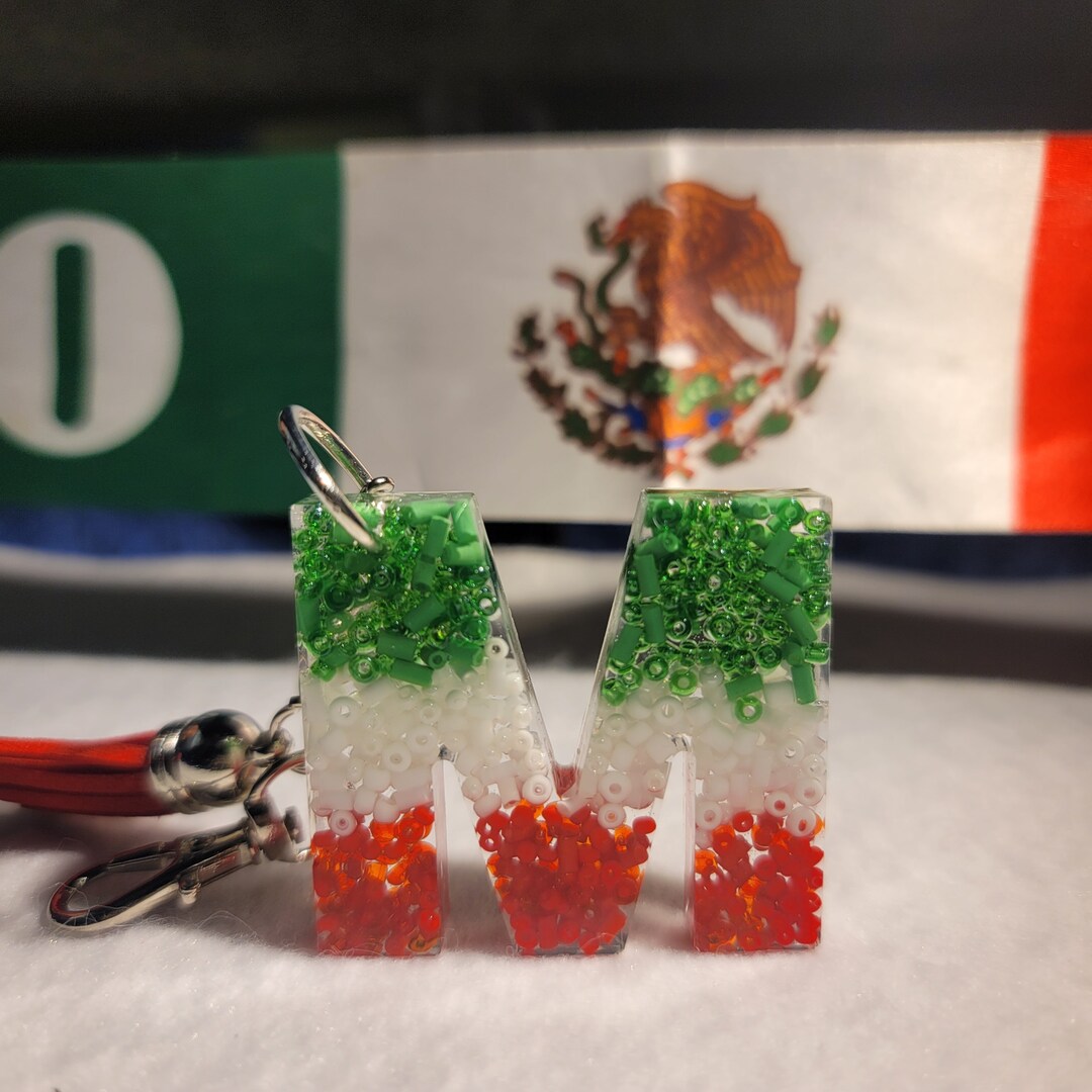 Mexico Colors Letter Keychains - Etsy