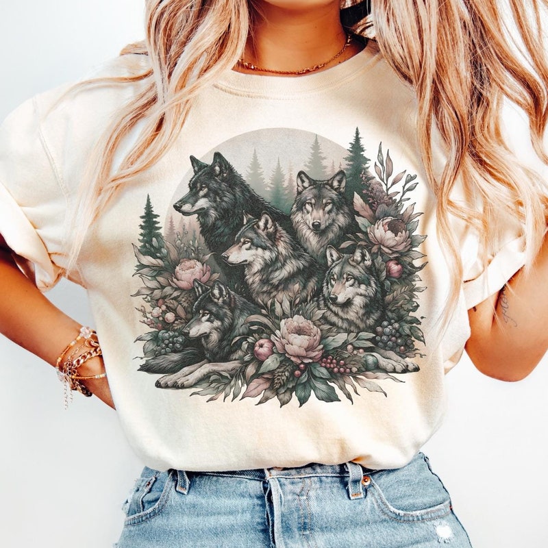 Wolf Shirt - Etsy
