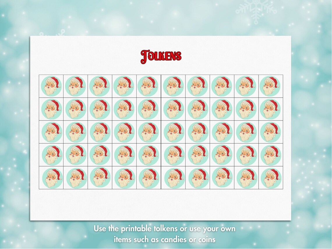 Christmas Printable, Christmas Bingo, Printable Bingo Game, Family ...