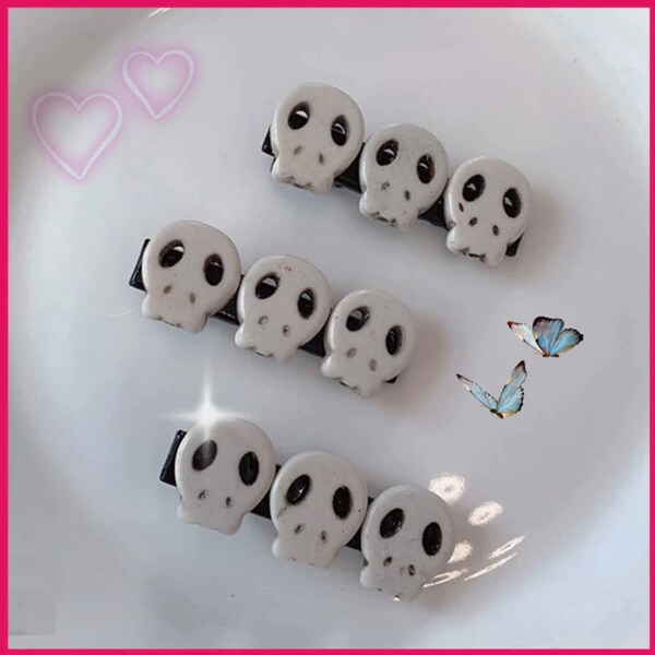 Skull Hair Clips - Etsy
