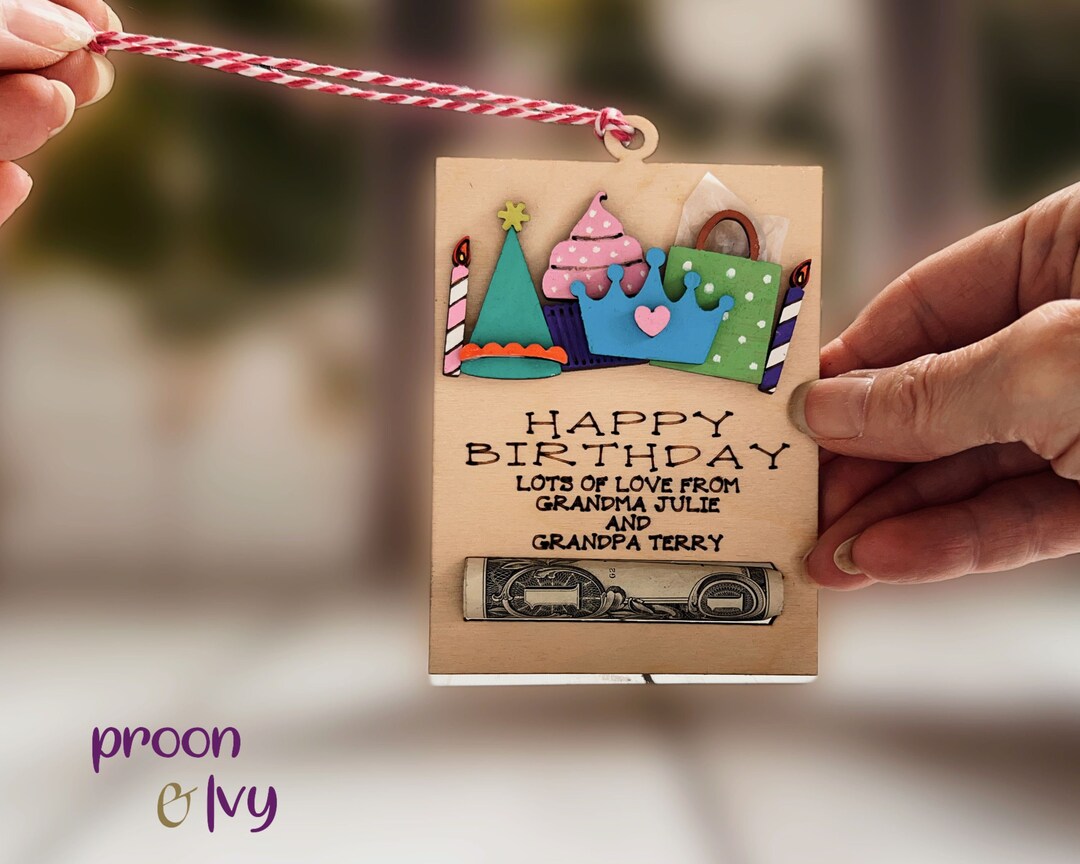 Custom Money Holder, Money Gift Ideas Birthday, Cash Gift Holder - Etsy