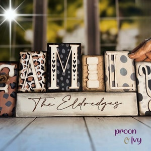 Family Blocks, Wooden Block Signs, Mantle Decor Modern - Etsy