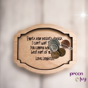 Wood Valet Tray, Empty Your Pockets Daddy, Custom Catch All Tray, Gift ...