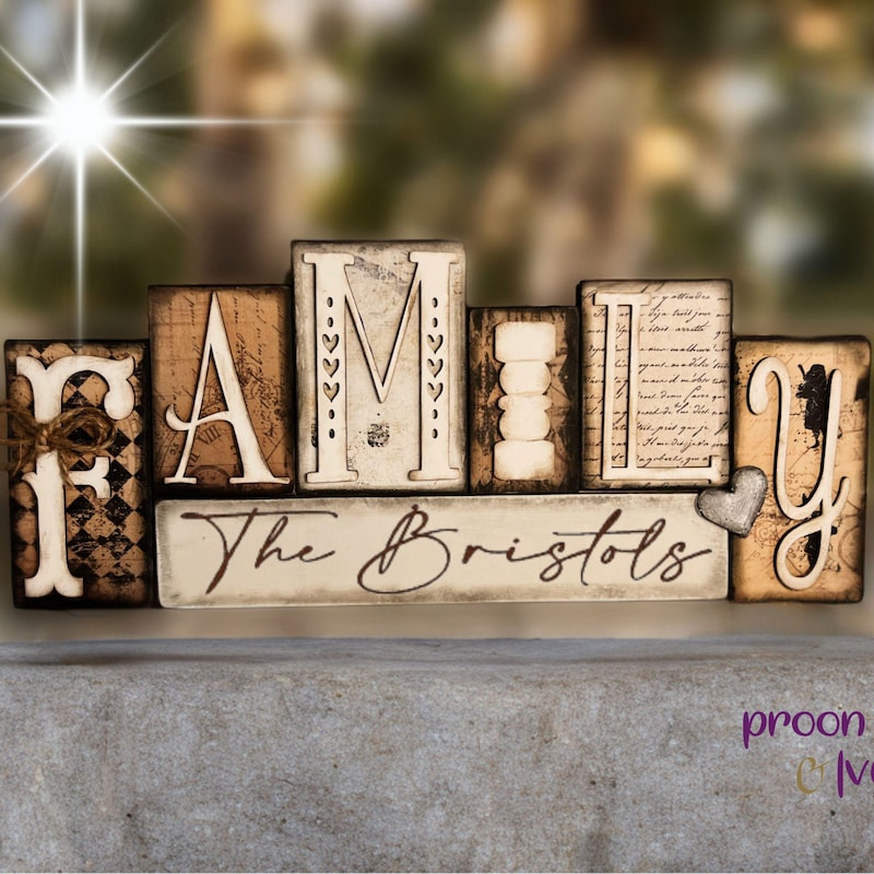 Family Block Letters - Etsy