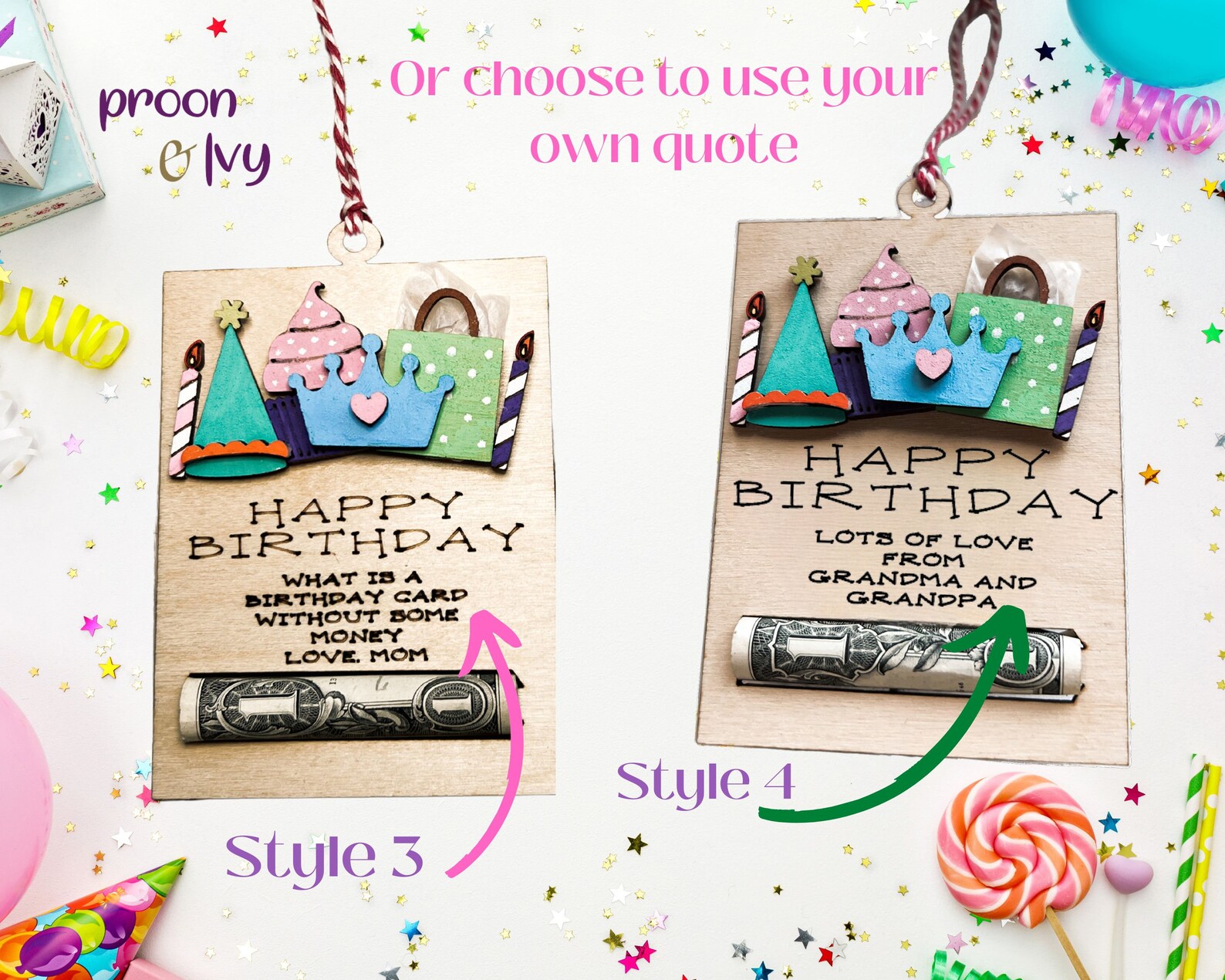 Custom Money Holder, Money Gift Ideas Birthday, Cash Gift Holder - Etsy