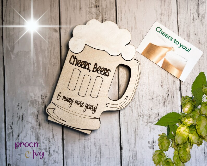 Custom Money Holder Card, Beer Mug for Dad, Beer Gifts for Boyfriend - Etsy