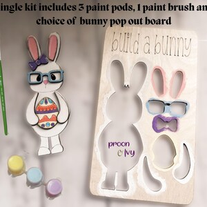 Easter Paint Kit, DIY Easter Bunny Paint Kit, Build A Bunny, Pop Out ...
