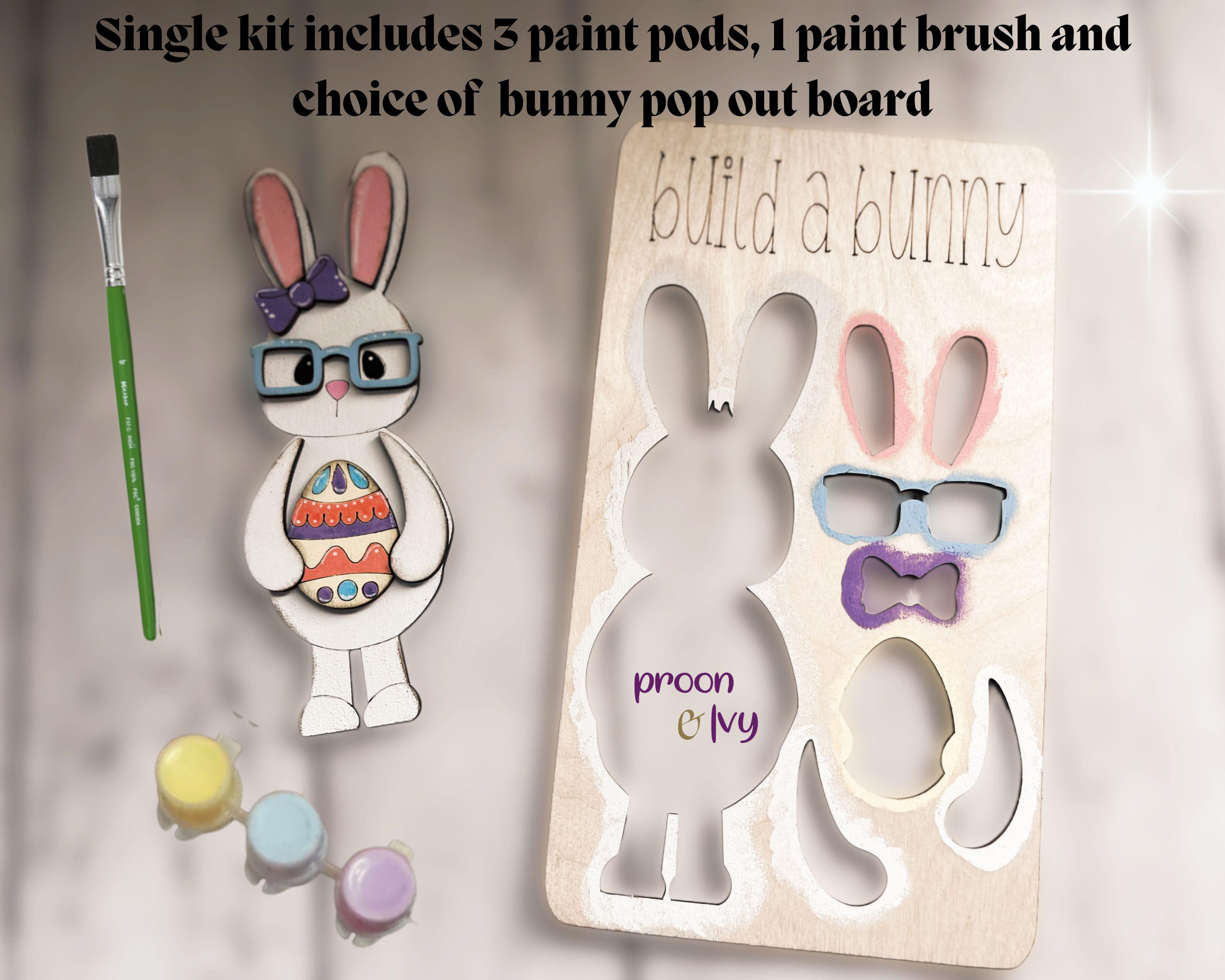 Easter Paint Kit, DIY Easter Bunny Paint Kit, Build A Bunny, Pop Out ...