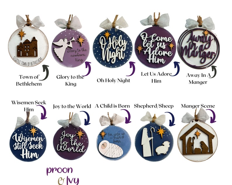 Nativity Christmas Ornament Set, DYI, Wood Blanks - Etsy