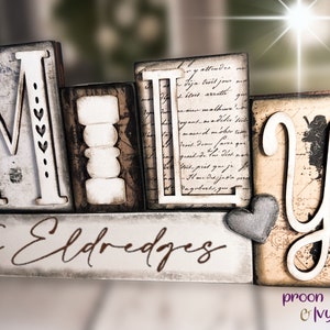 Family Blocks, Wooden Block Signs, Mantle Decor Modern - Etsy