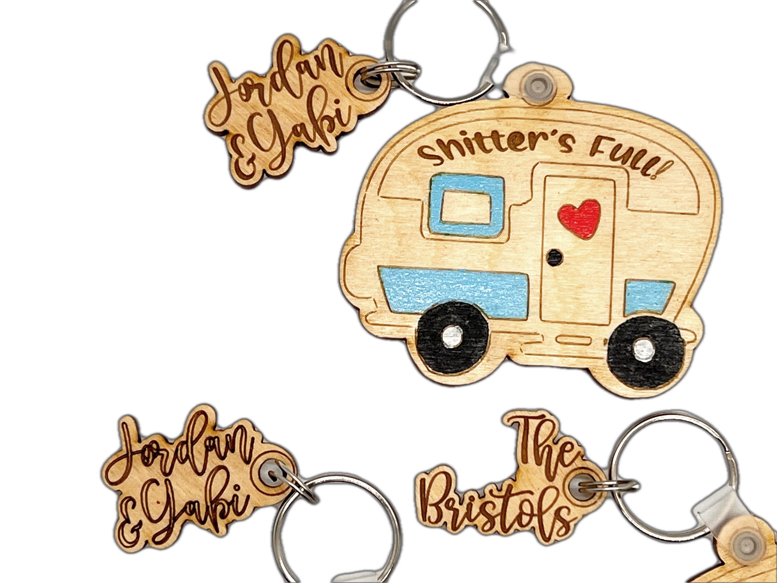 Camping Keychain Funny Camping Sayings Shitters Full - Etsy