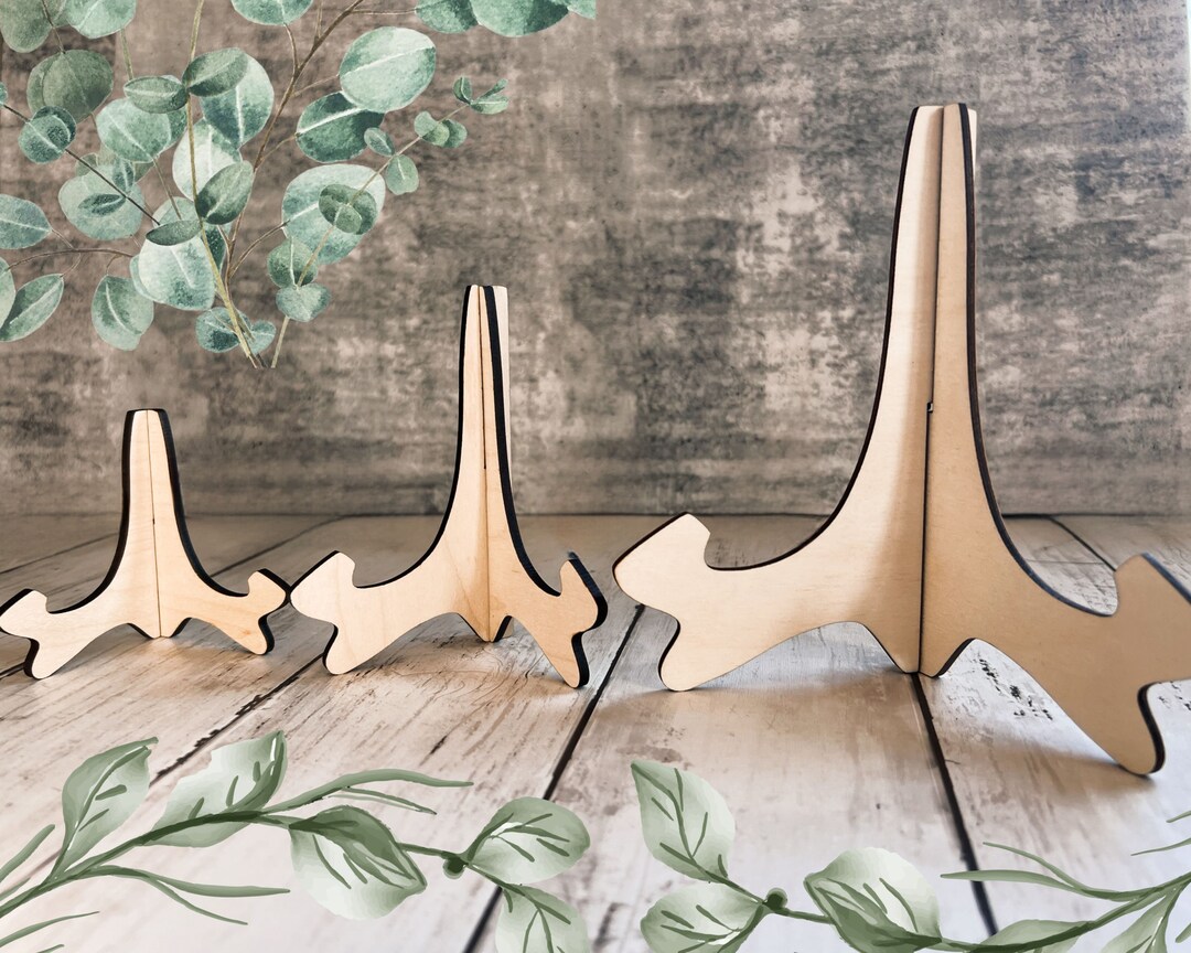 Tiered Tray Stands, Mini Easels, Wooden Sign Stand, Mini Decor Easels ...