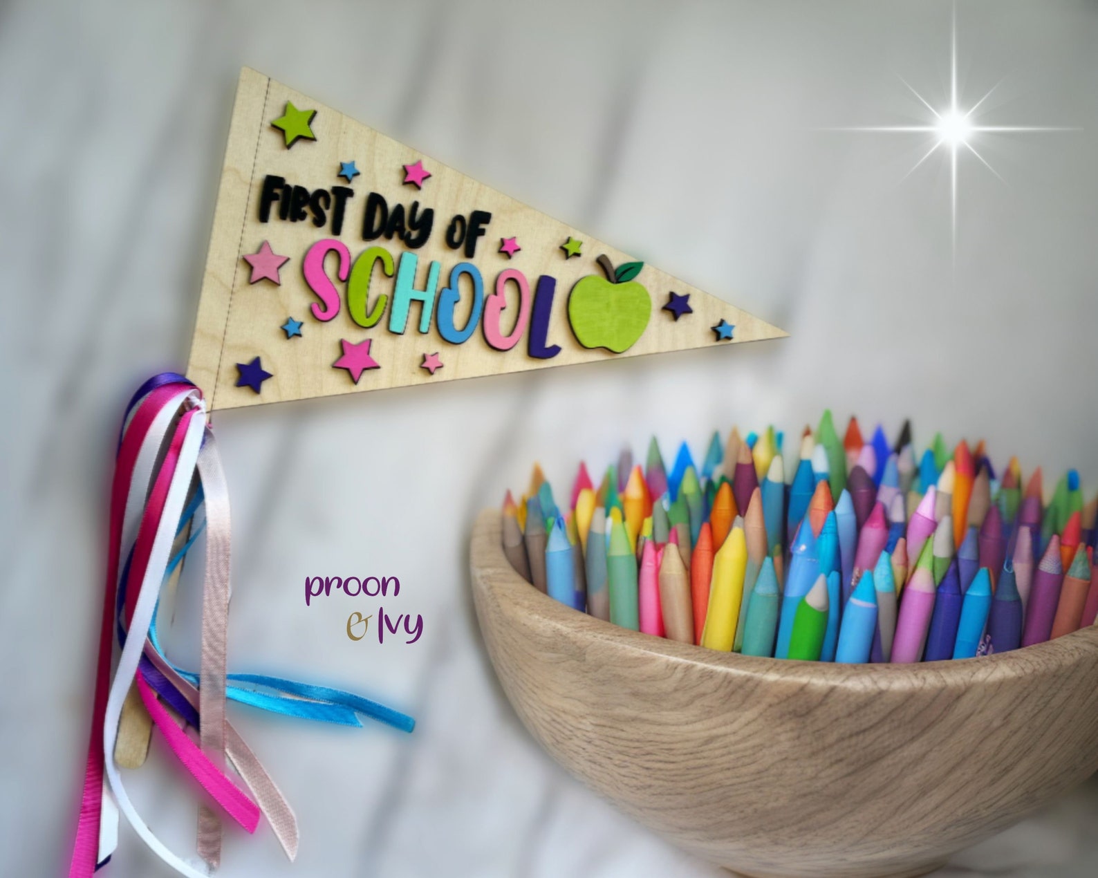 First Day of School Pennant Flag, Back to School Photo Prop - Etsy
