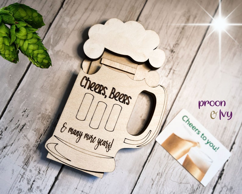 Custom Money Holder Card, Beer Mug for Dad, Beer Gifts for Boyfriend - Etsy