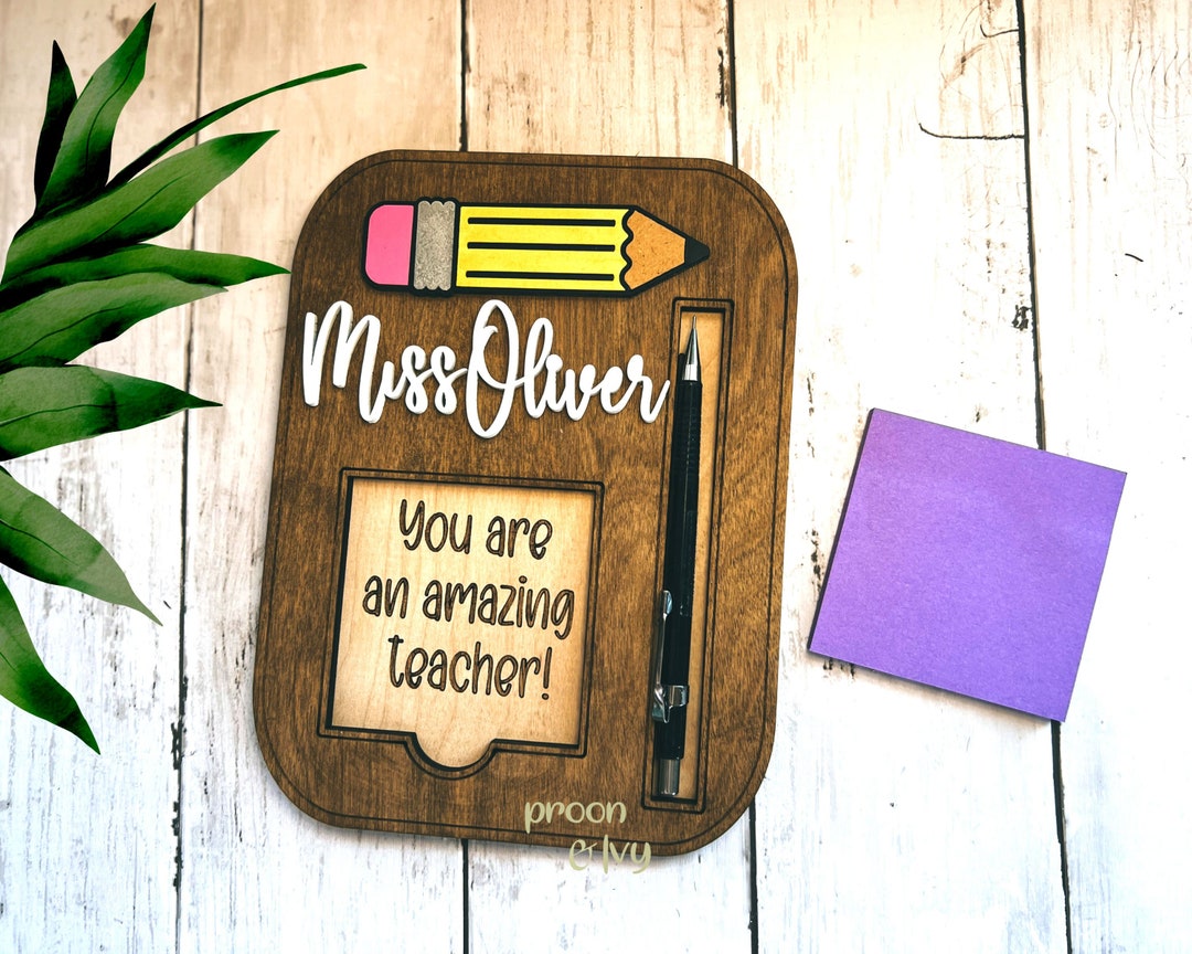 Post It Holder Teacher Desk Accessories Desk Decor for - Etsy