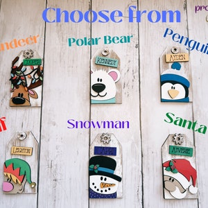 Christmas Gift Tags Wooden, Christmas Present Labels, Reindeer Gift ...