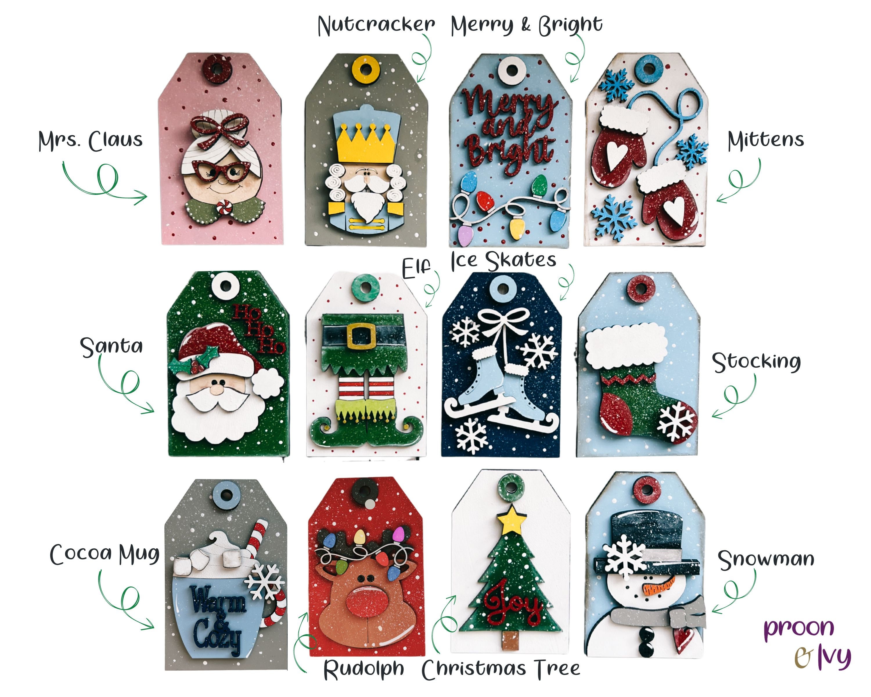 Wooden Christmas Gift Tags, Christmas Money Holder Gifts, Christmas ...