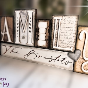 Family Blocks, Wooden Block Signs, Mantle Decor Modern - Etsy