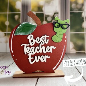 Thank You Teacher Gift Card Holder, Wooden Gift Card Holder - Etsy
