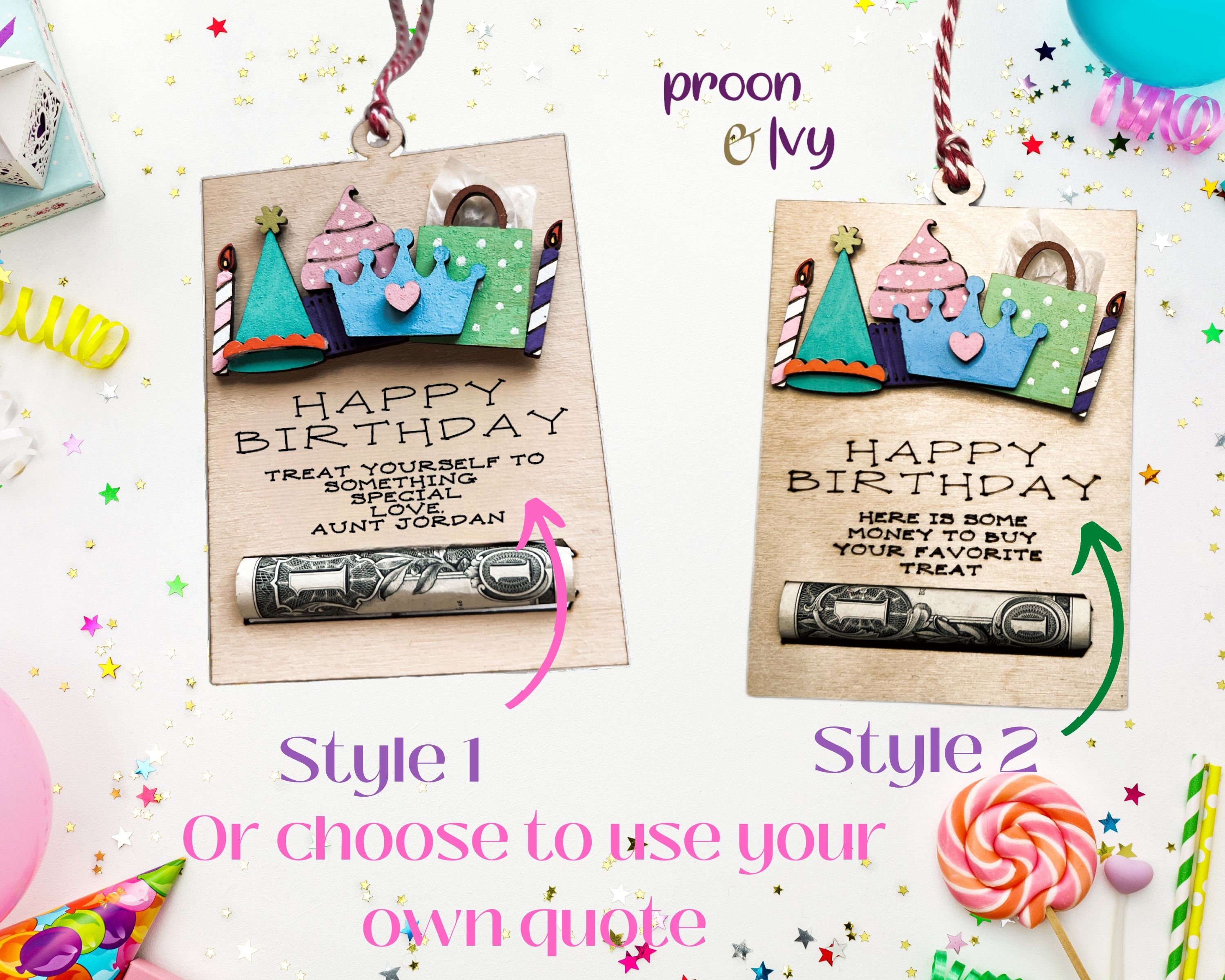 Custom Money Holder, Money Gift Ideas Birthday, Cash Gift Holder - Etsy