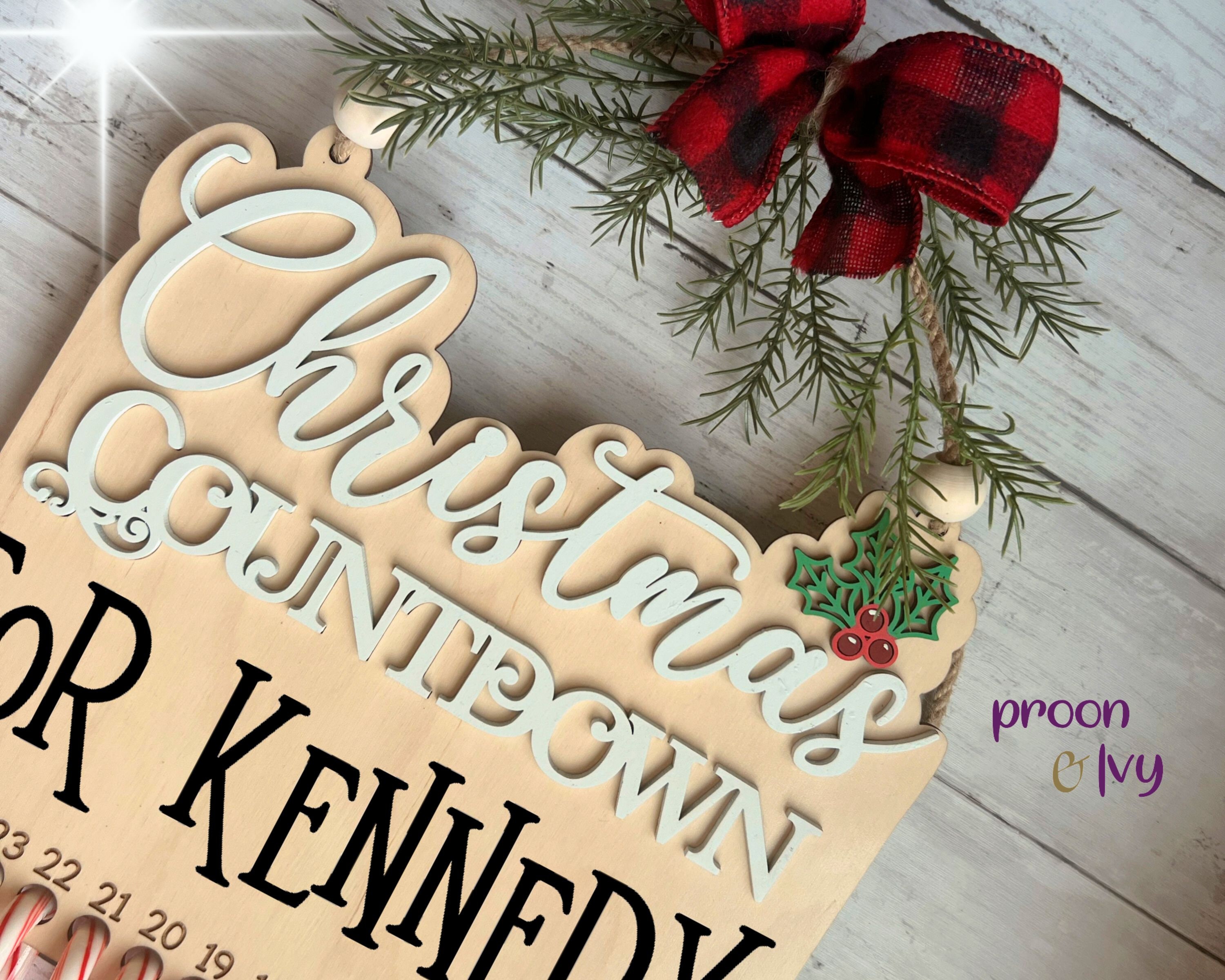 Candy Cane Advent Calendar, Christmas Countdown, Candy Cane Countdown ...